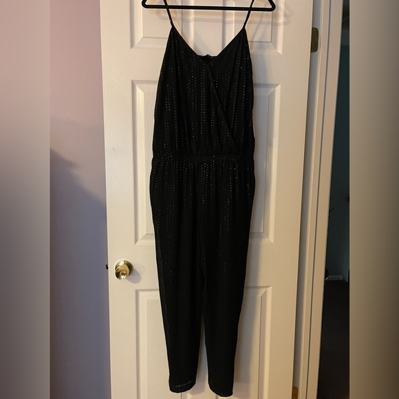 Express | Pants & Jumpsuits | Express Black Sequin Jumpsuit | Poshmark